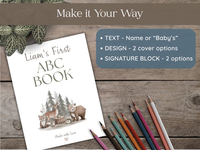 Woodland Baby Shower Games: Alphabet Coloring Book, Baby Shower ABC ...