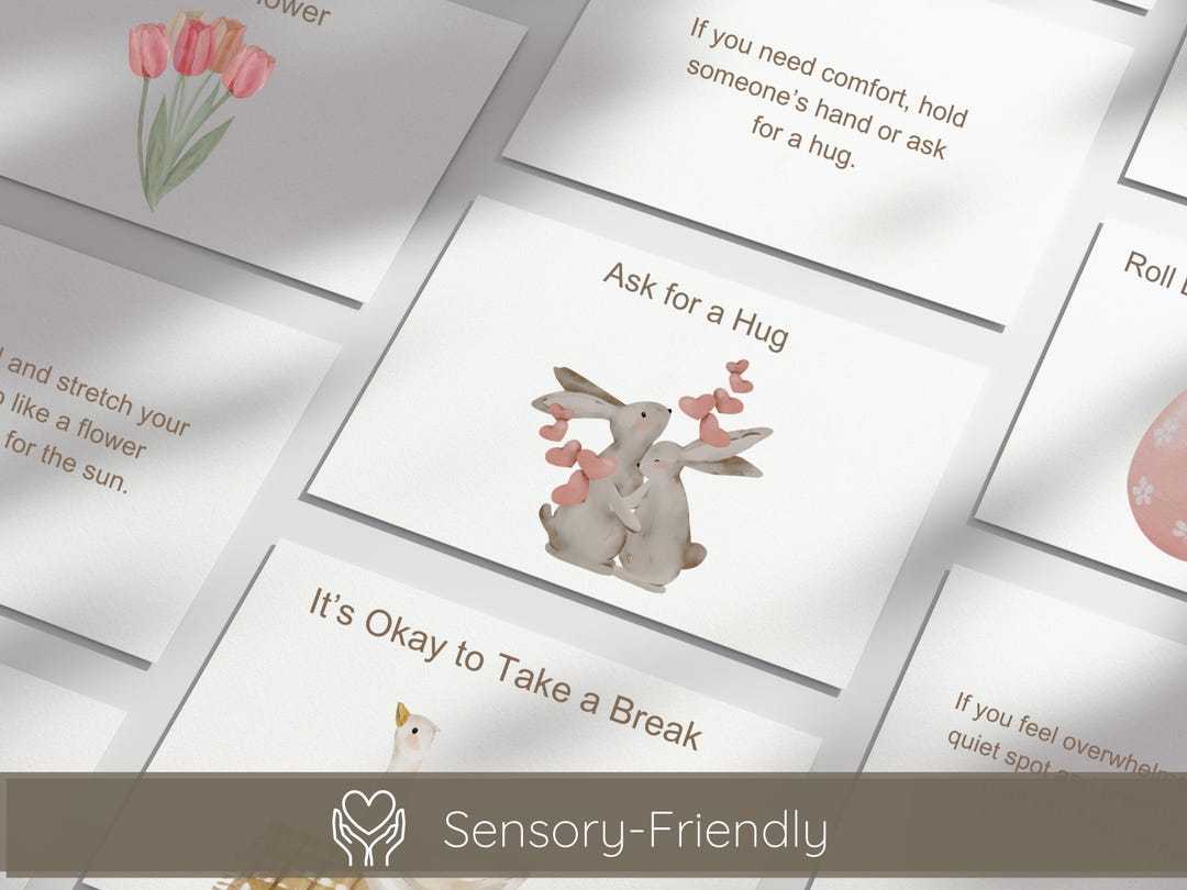 Easter Calming Cards for Toddlers Emotional Regulation Easter Basket ...