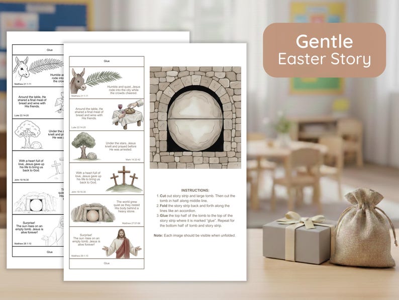 Holy Week Printable Easter Craft: Sunday School Activity, Christian ...