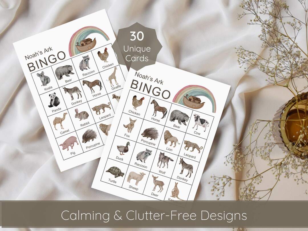 Noah’s Ark Bible Bingo Game | Preschool Bible Games | Sunday School ...