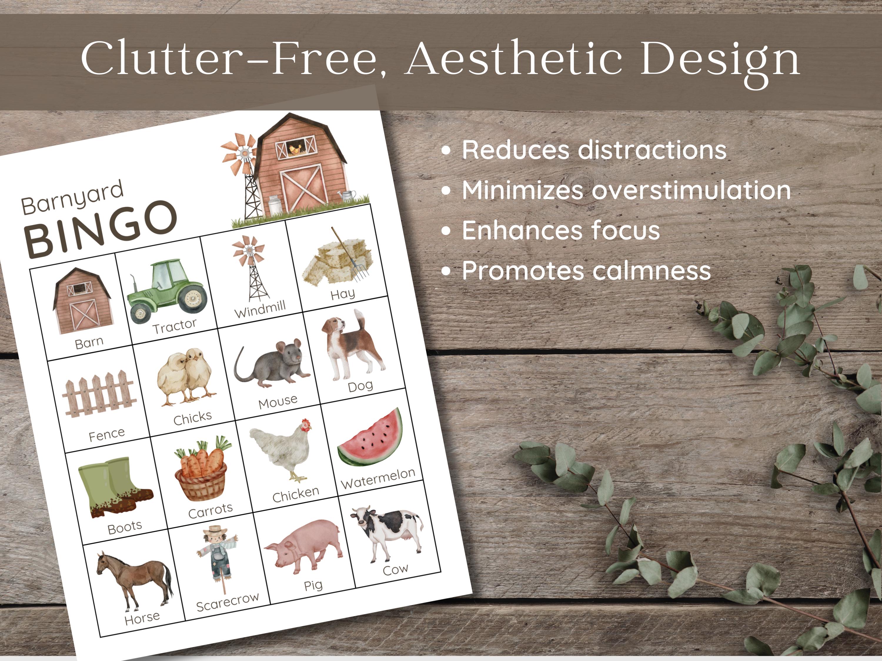 Farm Bingo Game Printable | Preschool Curriculum | Kids Birthday ...