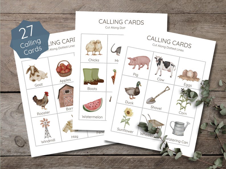 Farm Bingo Game Printable | Preschool Curriculum | Kids Birthday ...