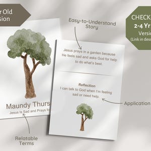 Christian Easter Story Cards for 1 Yr Old | Holy Week Kids | Printable ...