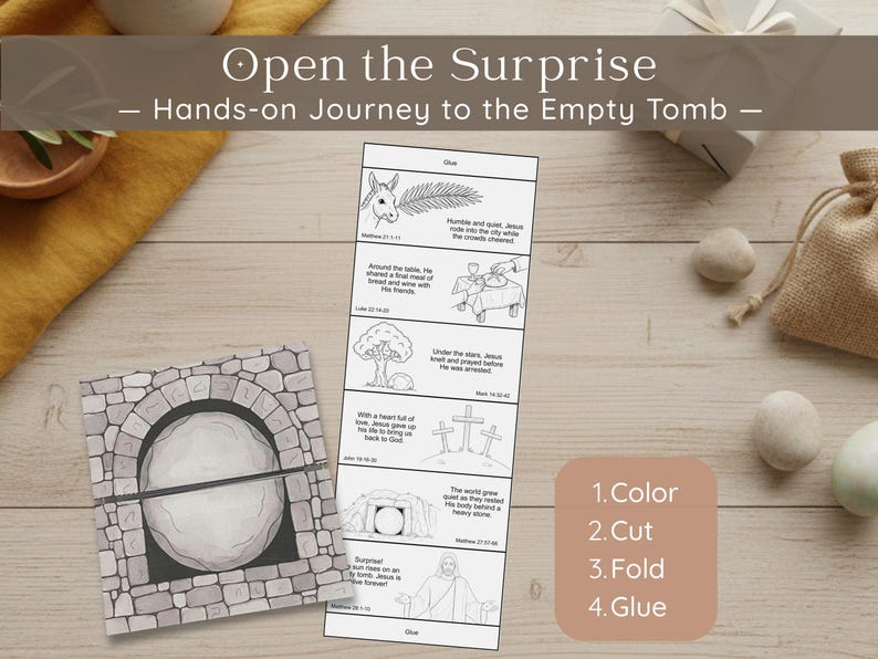 Holy Week Printable Easter Craft: Sunday School Activity, Christian ...
