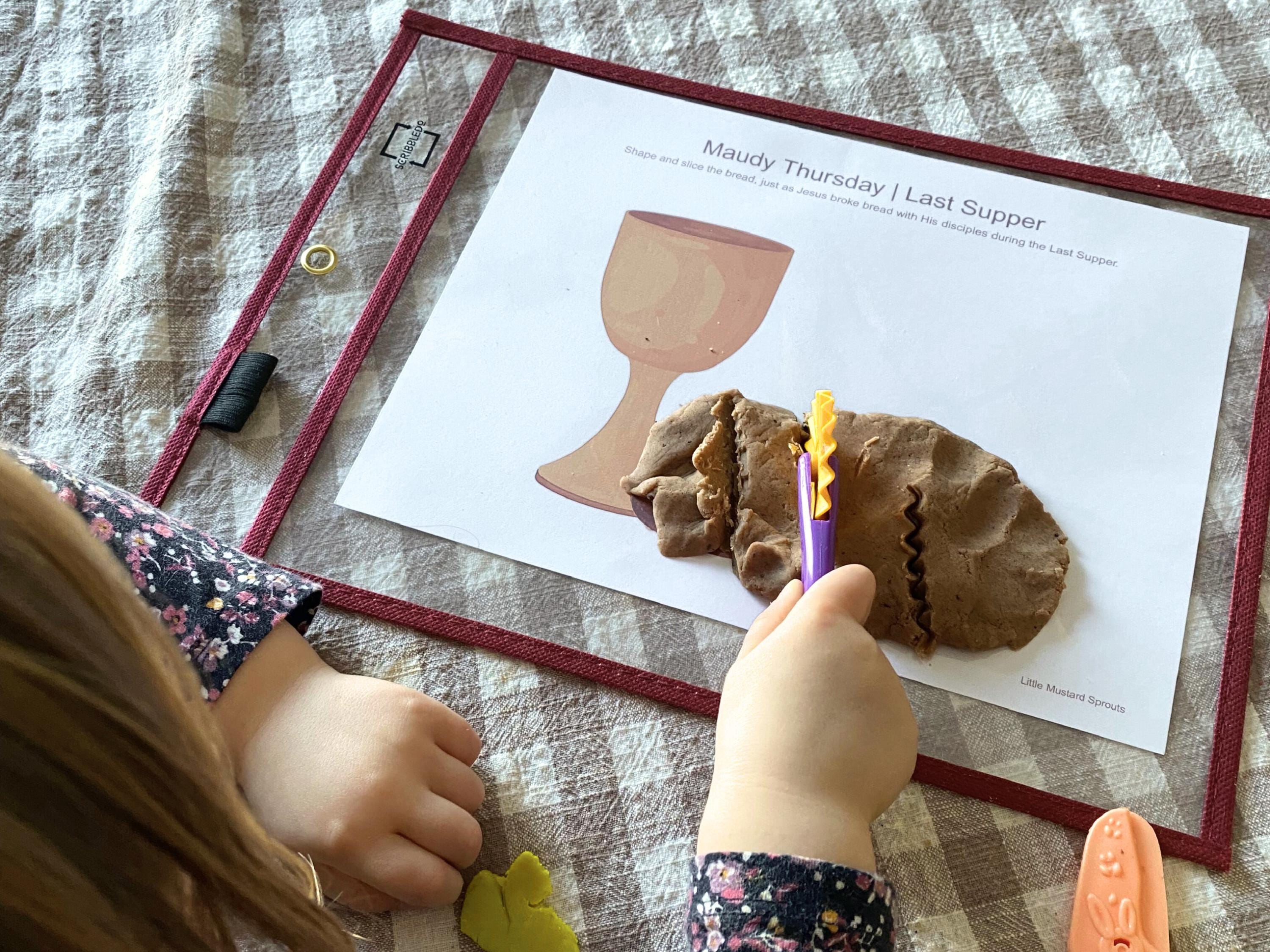 Easter Story Holy Week Playdough Mats | Easter Countdown | Sensory ...