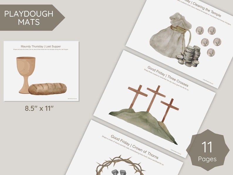 Easter Story for Toddlers | Holy Week Playdough Mat | Scripture Cards ...