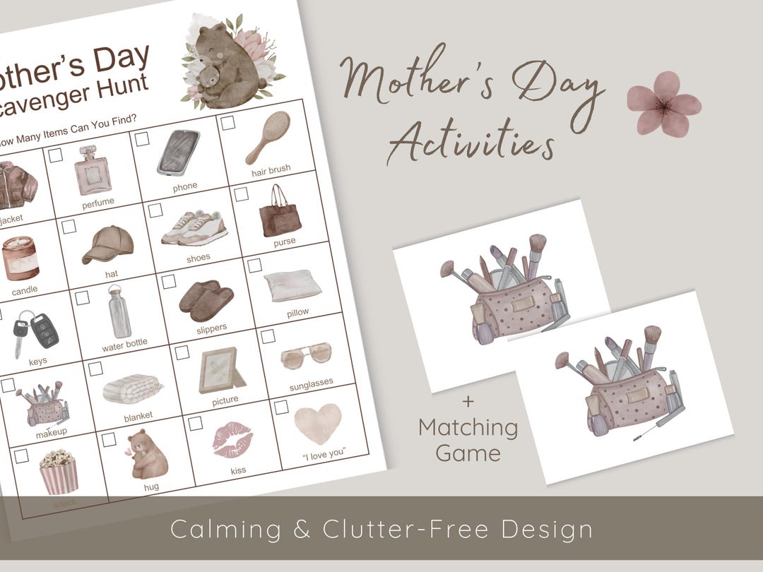 Mother’s Day Scavenger Hunt for Kid | Mommy and Me Activity | Printable ...