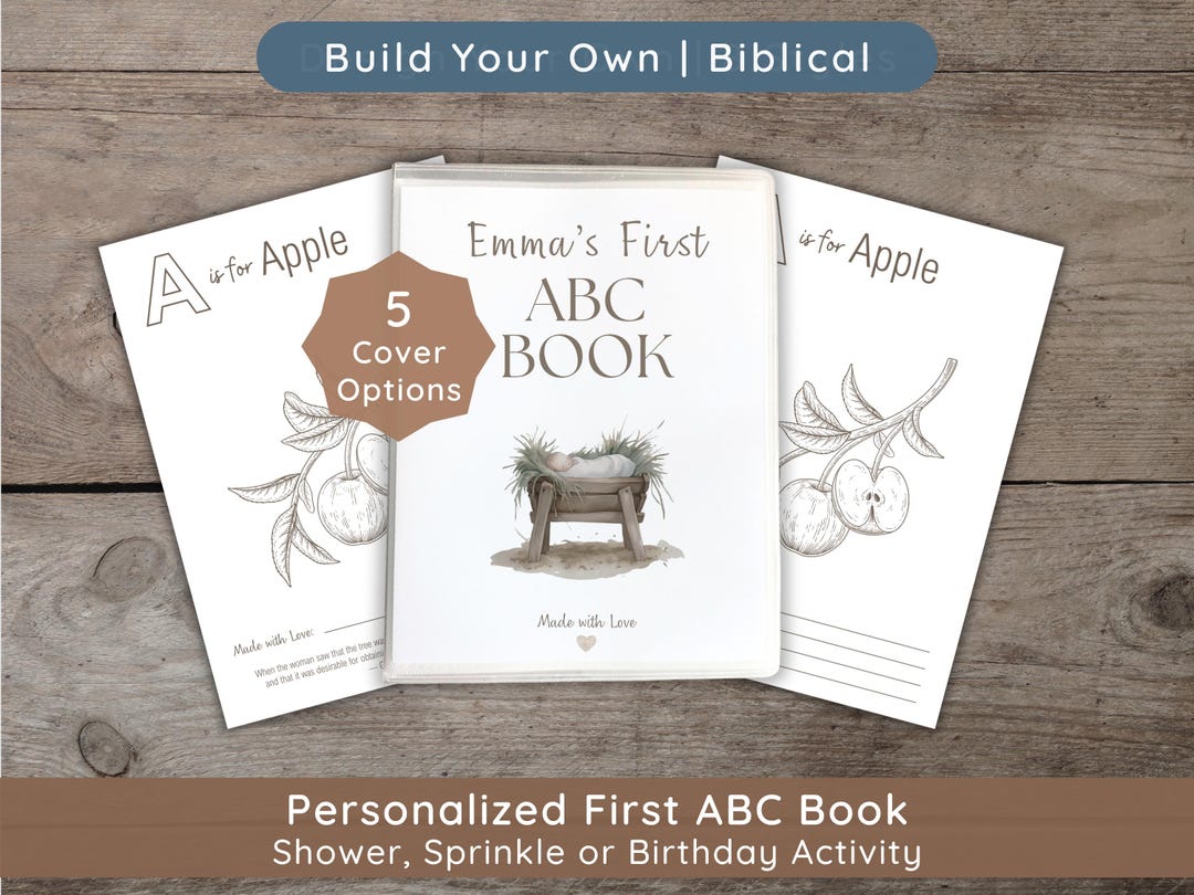 Christian Baby's First ABC Book: Personalized Baby Shower Activities ...