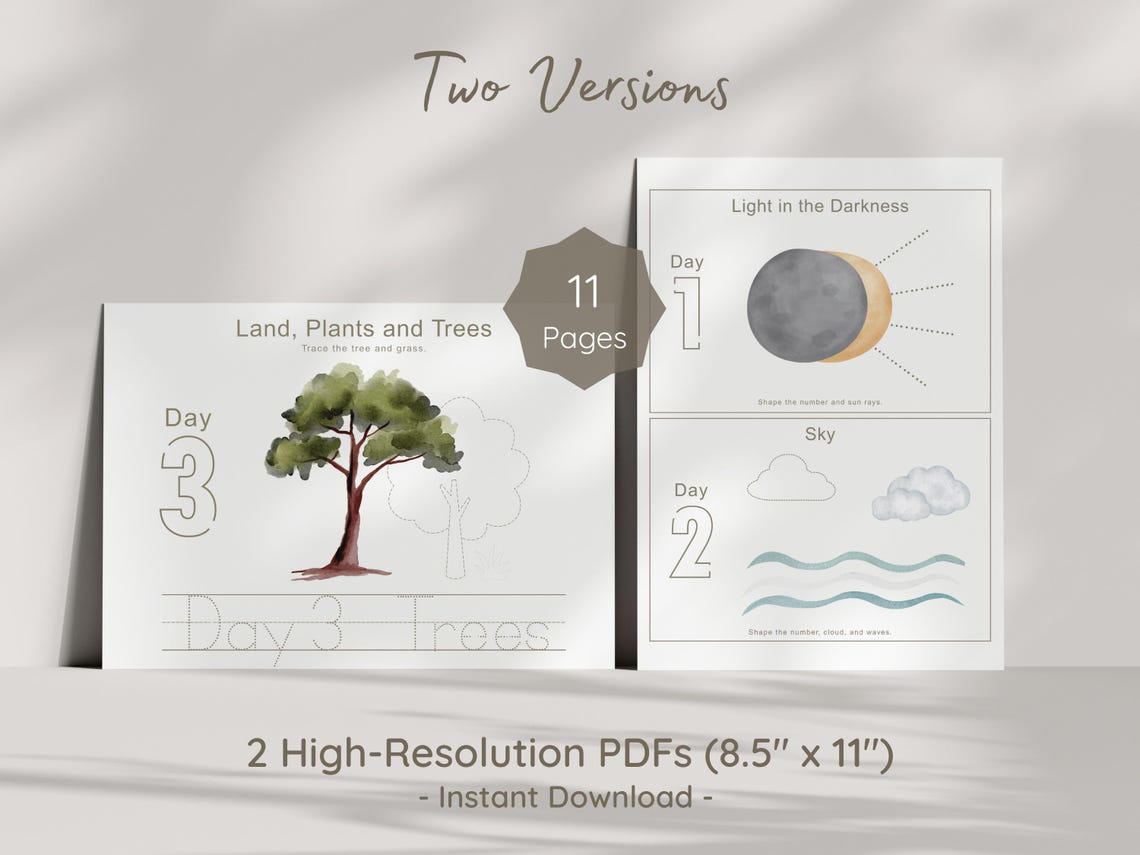 Days of Creation Playdough Mats: Christian Sensory Activity (digital ...