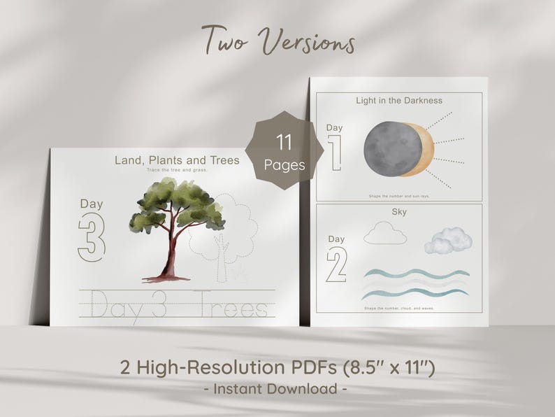 Days of Creation Playdough Mats: Christian Sensory Activity (digital ...