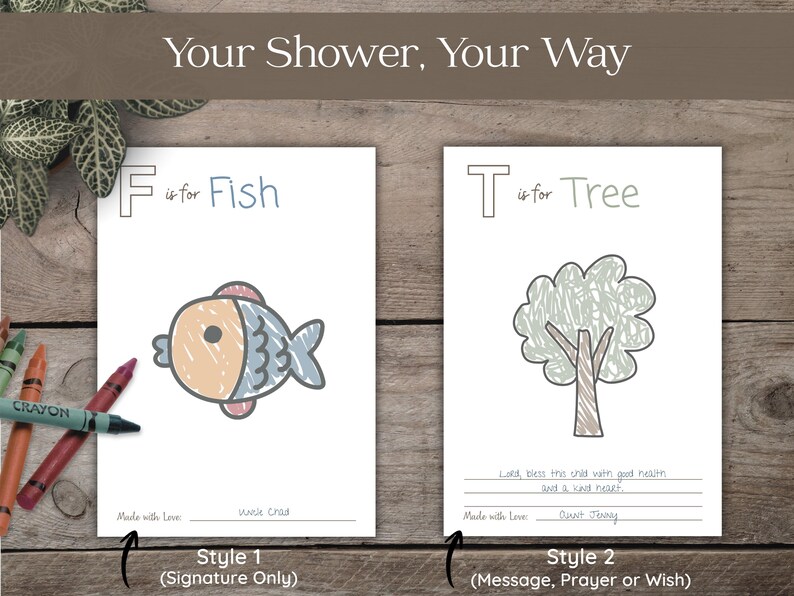 Babys First ABC Book Blank Baby Shower Game: Printable Alphabet ...