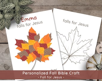 Preschool Fall Craft for Sunday School: Fall for Jesus Christian ...