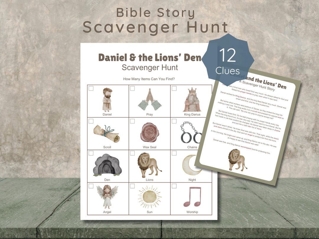 Bible Scavenger Hunt for Kids | Preschool Bible Games | Christian ...