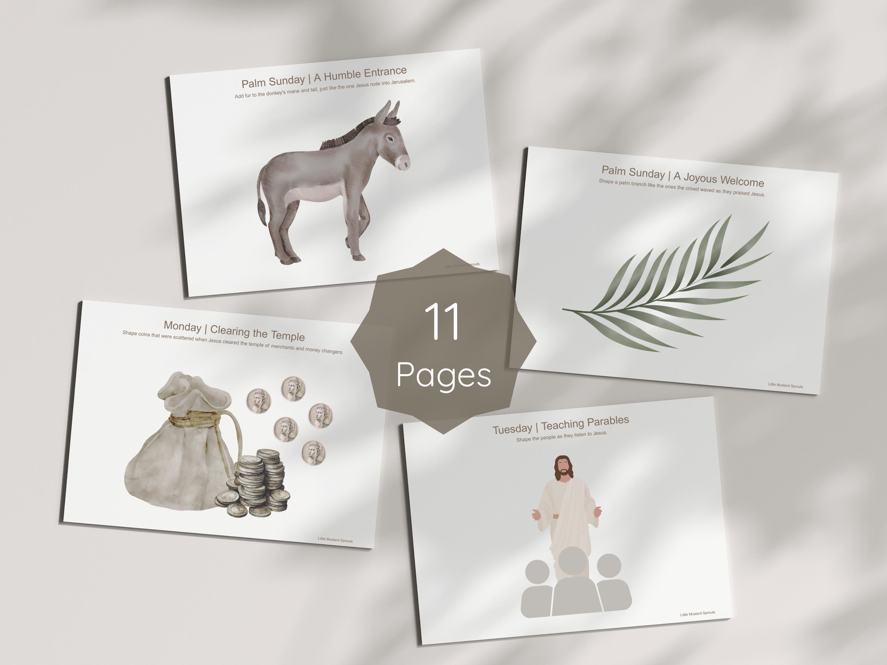 Easter Story Holy Week Playdough Mats | Easter Countdown | Sensory ...