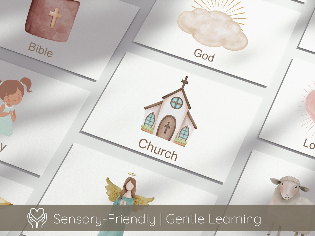 Biblical First Words Flashcards Christian Learning for Babies ...