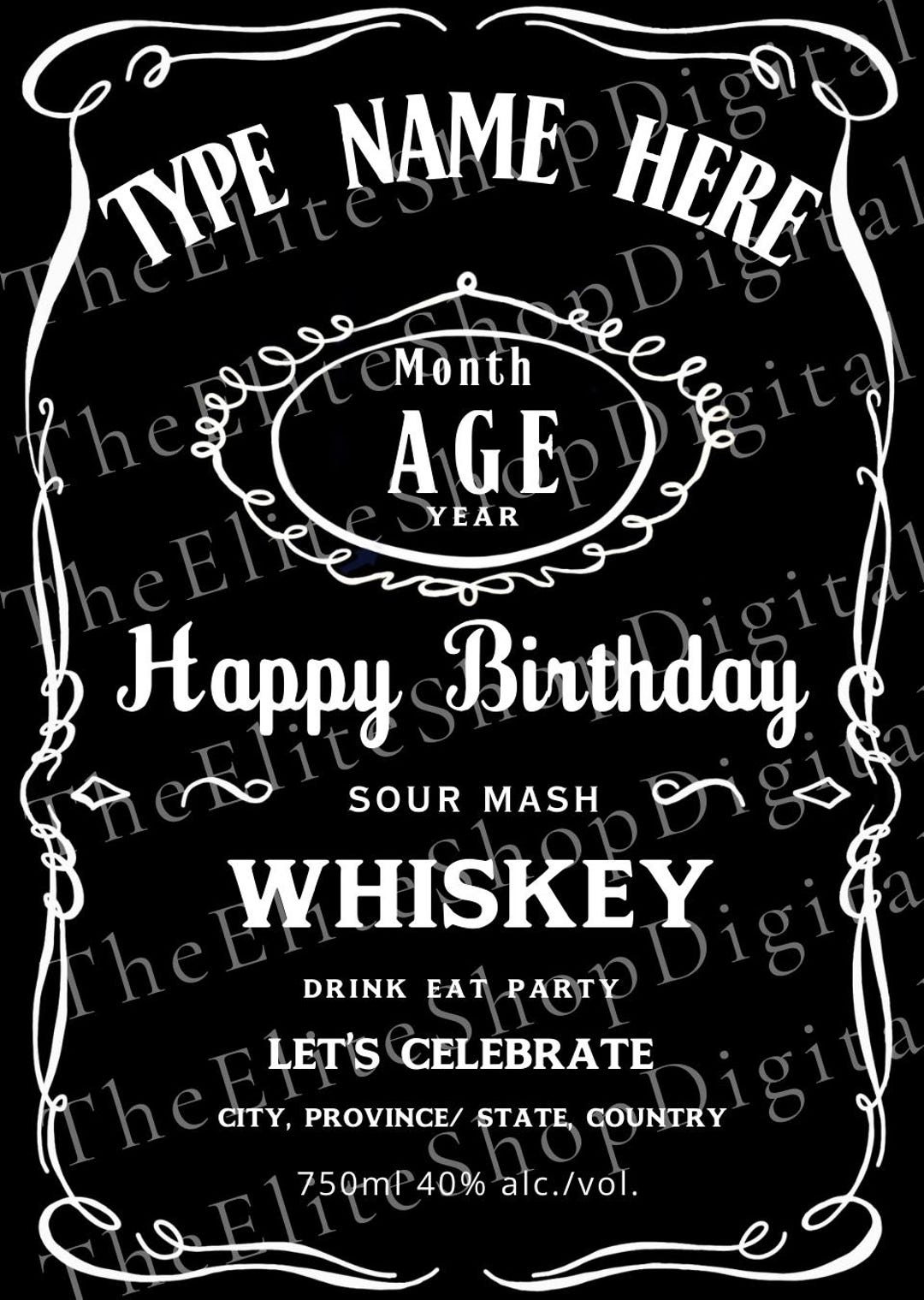 Editable Jack Daniel's 750ml Label - Etsy UK