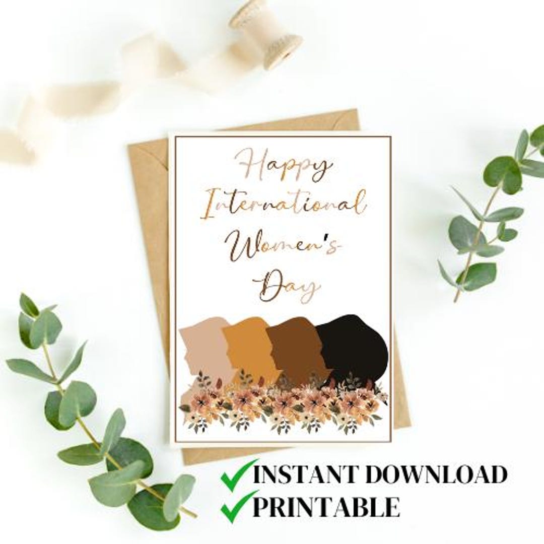 Happy International Women’s Day Printable Card, Muslim Women, Women ...