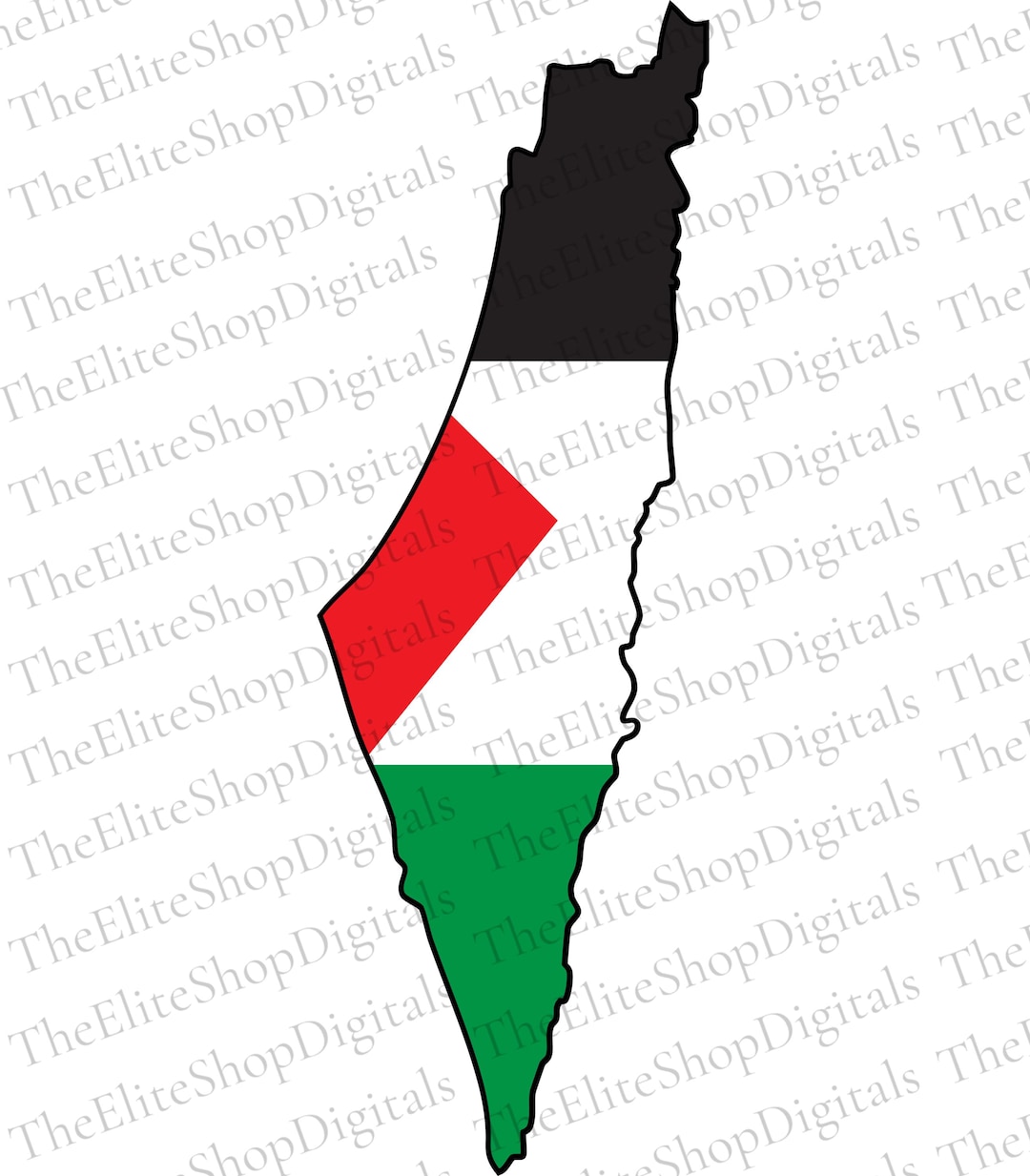 Palestine Map Digital Download, Palestinian Map Svg, Pdf, Png, Jpg File ...