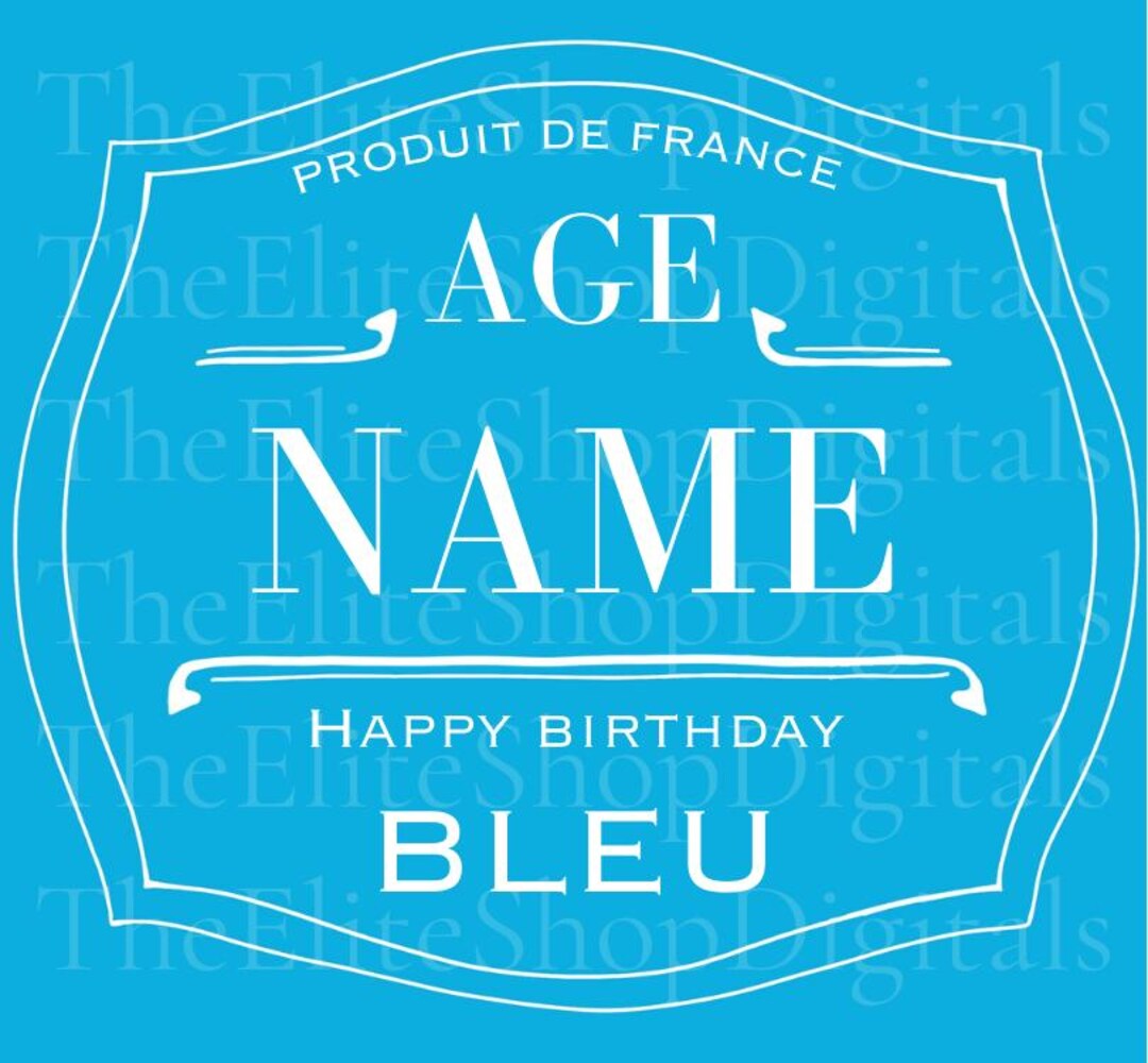 Editable Belaire Bleu 750ml Label - Etsy