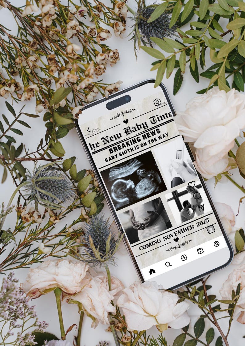 Editable Baby Announcement Newspaper Template, the New Baby Times ...