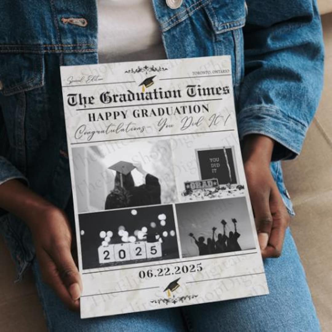 Editable Graduation Newspaper Template, the Graduation Times Newspaper ...