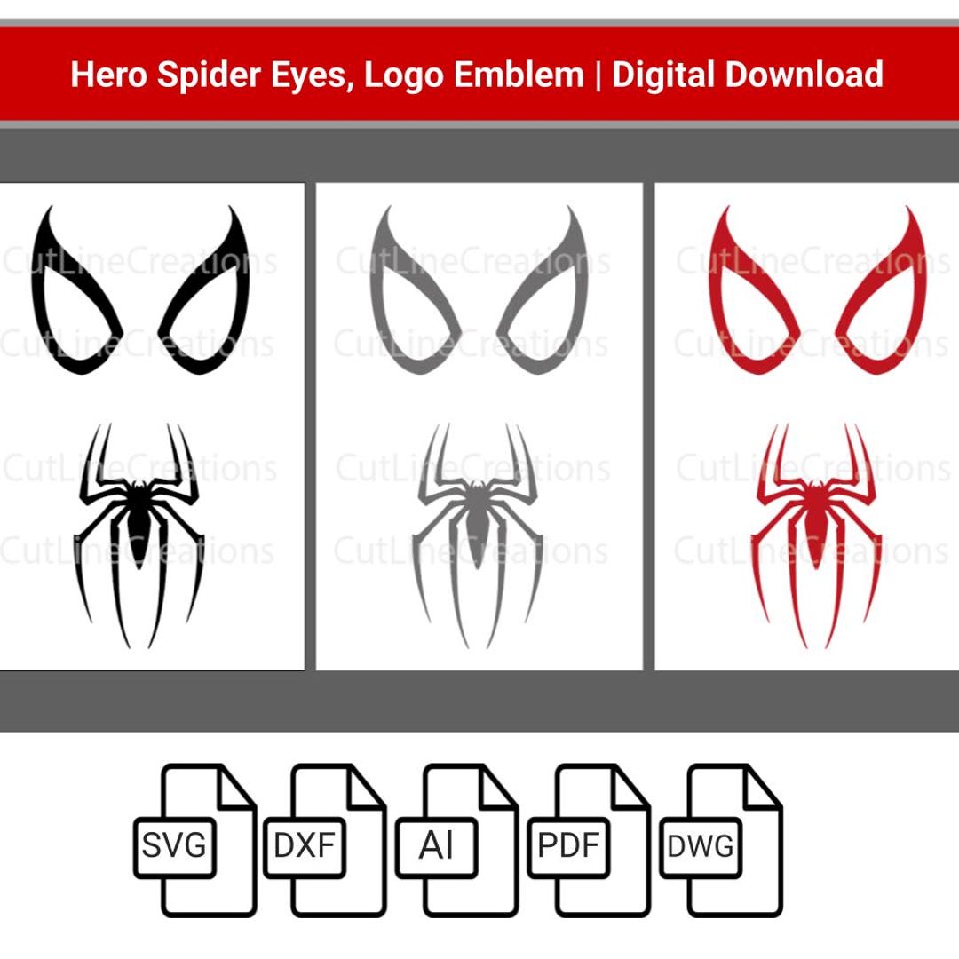 Hero Spider Man Eyes, Logo Emblem | Digital Download - Etsy