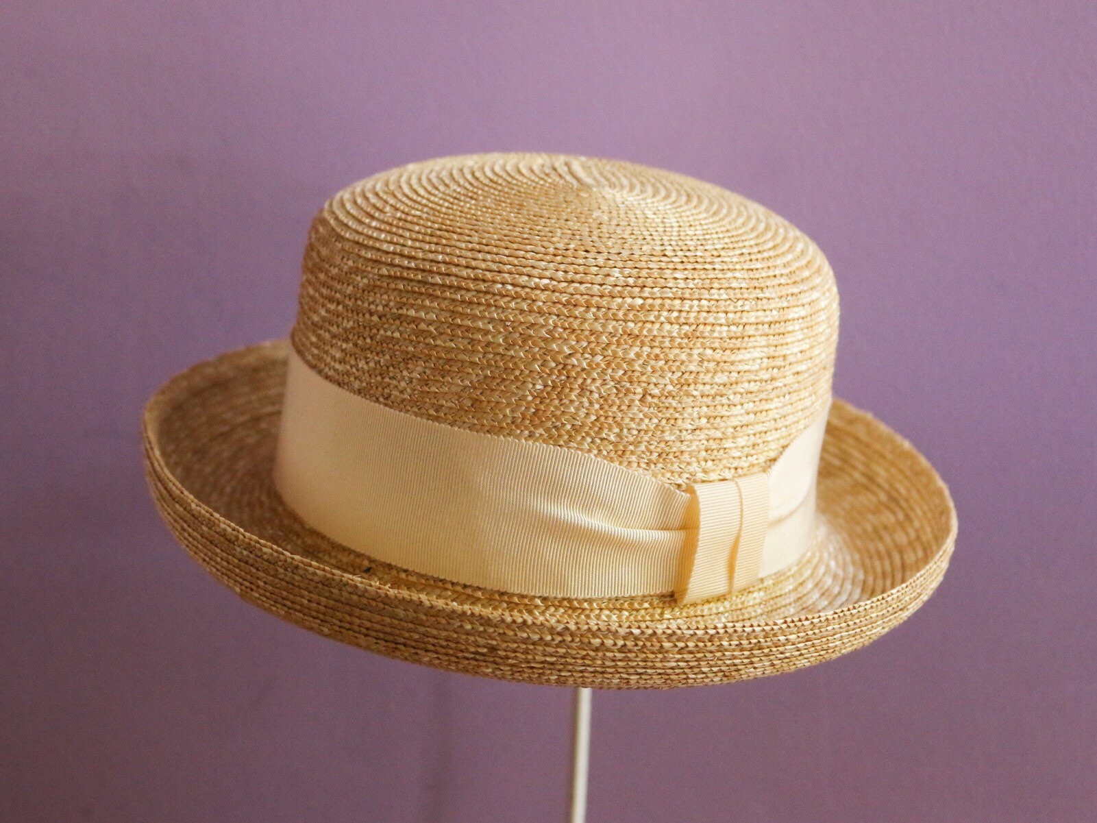 Kids Summer Natural Straw Hat Irene, Sailor Hat, Turned-up Brimmed Hat ...