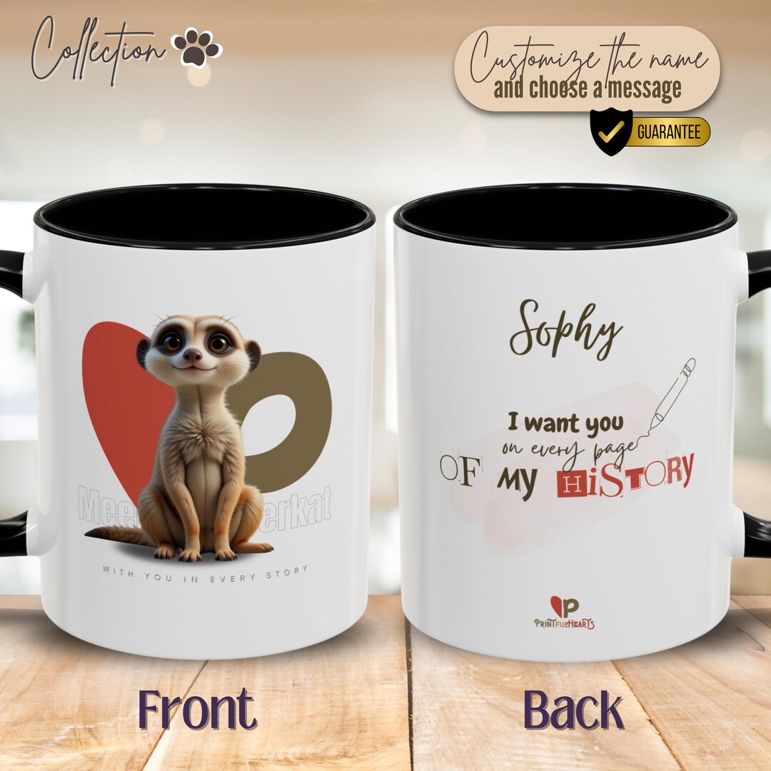 Personalized Meerkat Coffee Mug, Custom Name Gift - Etsy