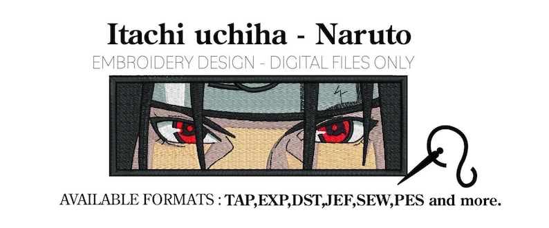 Itachi Embroidery Design - Etsy