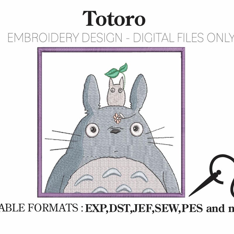 Totoro Embroidery Pattern - Etsy