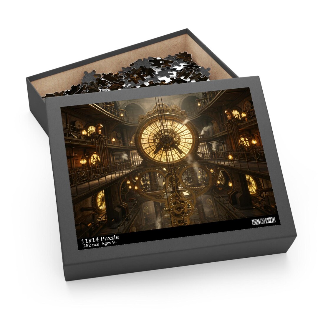 Steampunk Clock Tower Puzzle, 120, 252 or 500-piece Jigsaw, Victorian ...