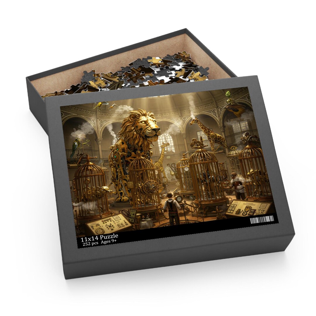 Steampunk Mechanical Zoo Puzzle, Brass Copper Gears Clockwork Animals ...