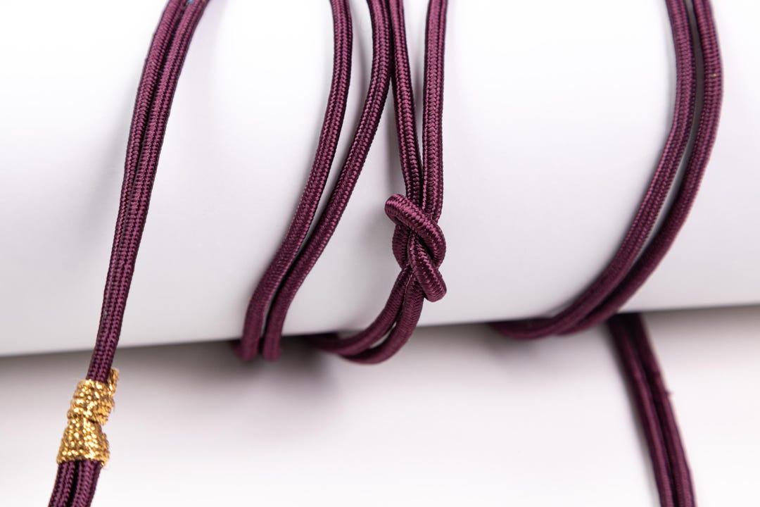 Burgundy Vintage Japanese Silk Rope Belt | Obijime Cord for Dresses ...