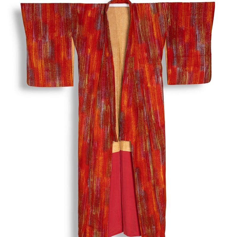 Silk Vintage Kimono Red - Etsy