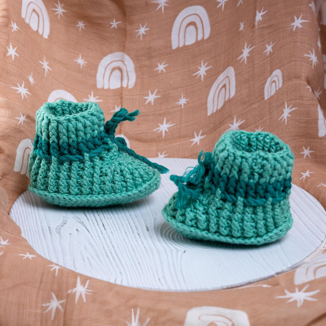 Knit Baby Boots Seafoam Green, Baby Shower Gift, Newborn Gift, Wool ...
