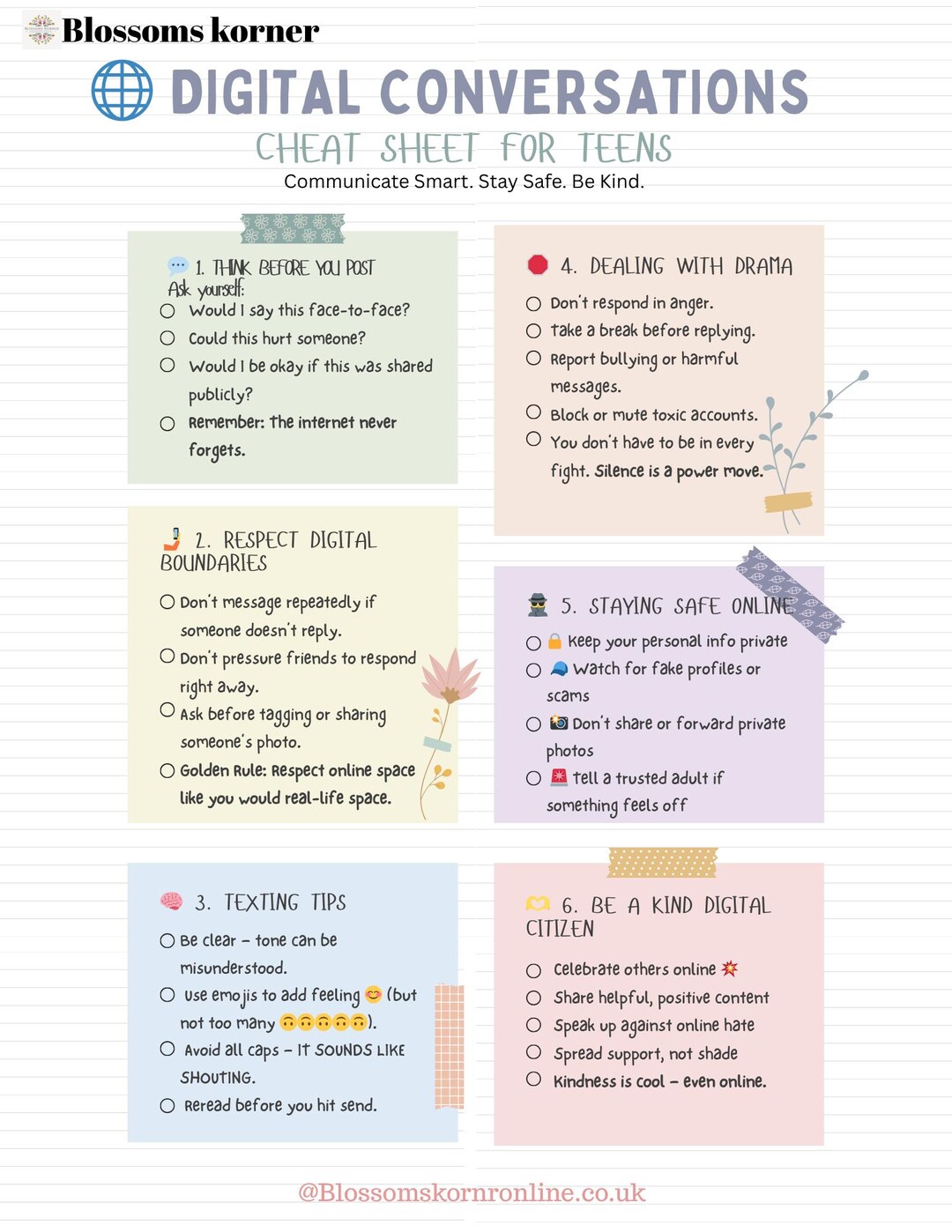 Social Skills Guide for Teens | Conversation Starters (digital Download ...