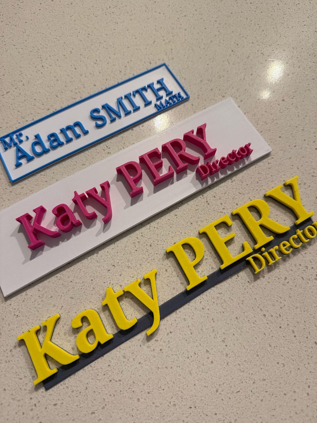Name Sign Name Tag Customizable - 3D Printed Multi-color Name Tags for ...