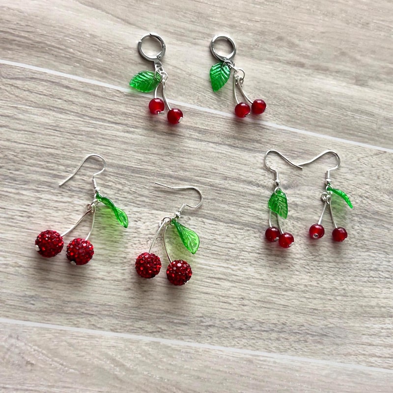 Cherry Earrings - Etsy