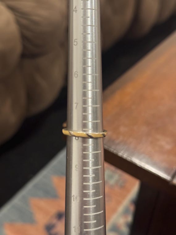 Sterling silver and crepe colored enamel ring size 8 - Gem