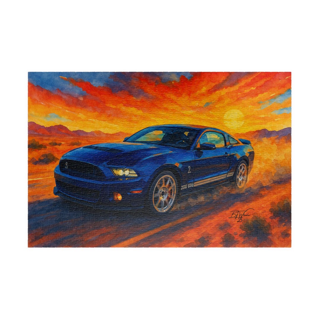Puzzle, Muscle Car Theme, Shelby GT500 Desert Charge Jigsaw Puzzle Gift ...