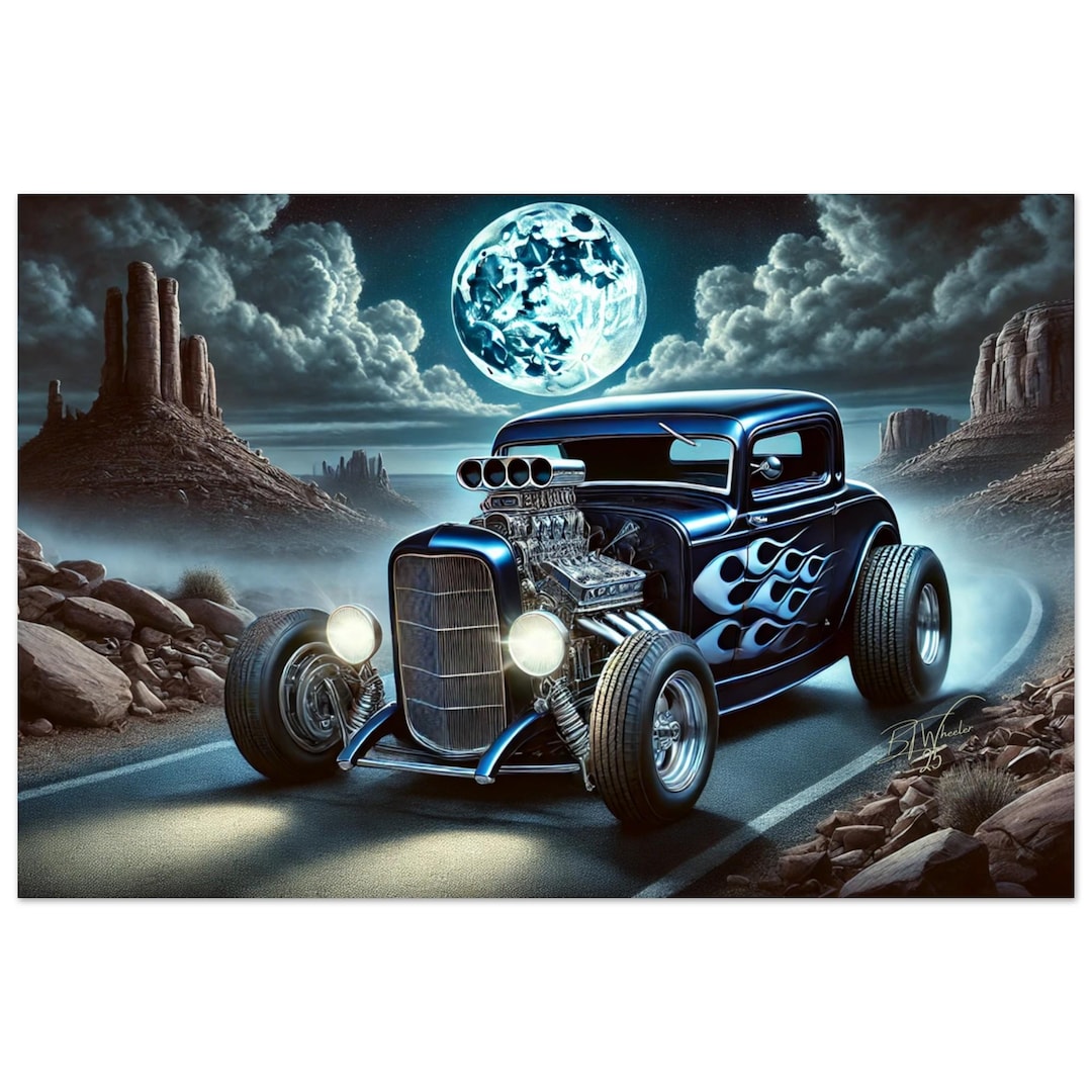 Midnight Menace: the 1934 Ford Coupe Hot Rod - Classic Matte Paper ...