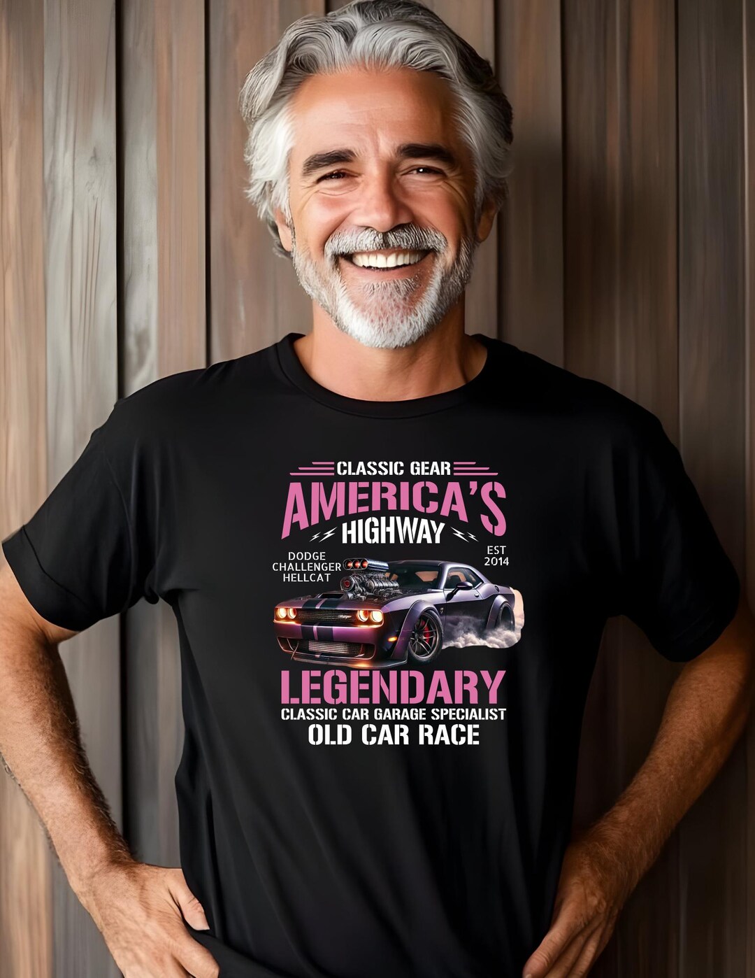 2014 Dodge Challenger Hellcat T-shirt - Hellephant Muscle Car Tee ...