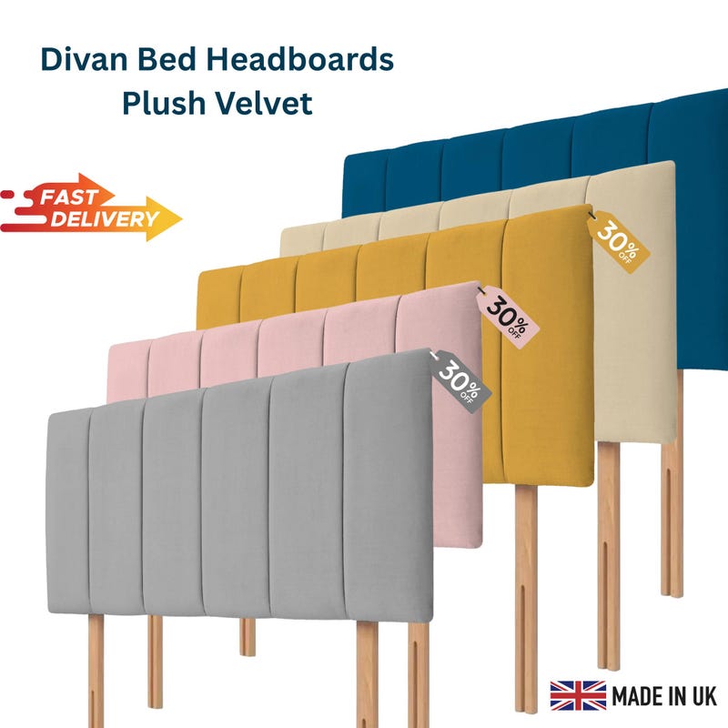 Velvet Headboard Single - Etsy UK