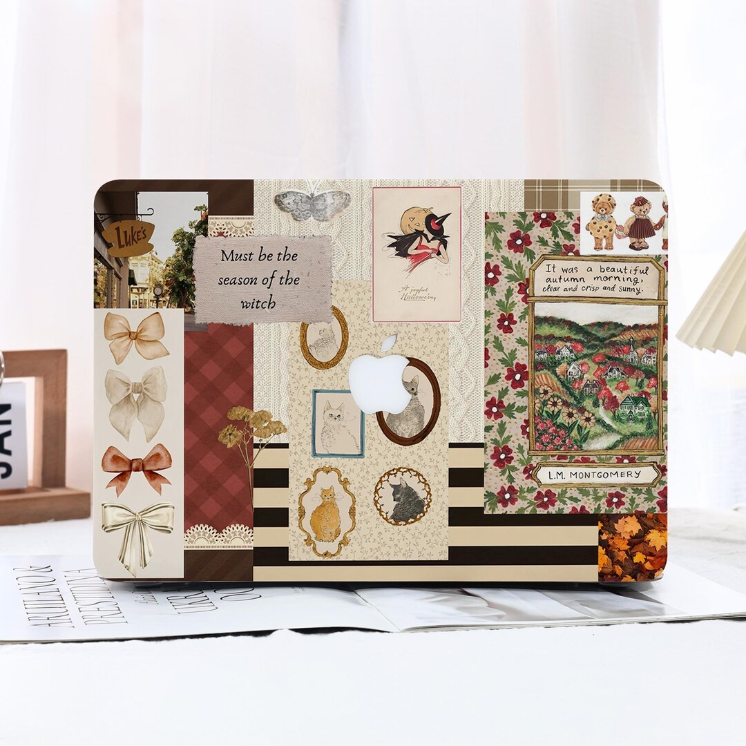 Vintage Collages MacBook Case Cover for New MacBook Pro 13 14 15 16 M1 ...