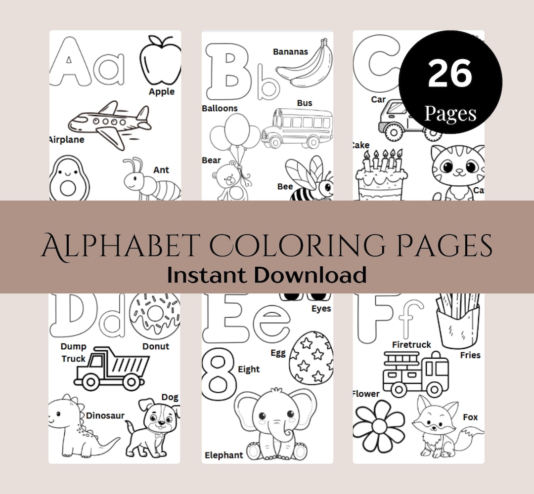 Full Alphabet Coloring Pages-printable | Preschool/ Toddler Education ...