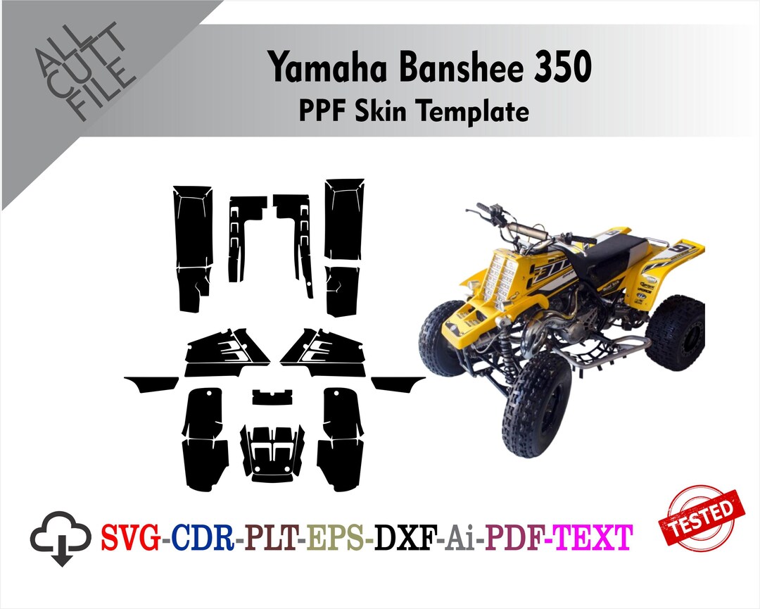 Yamaha Banshee 350 Skin Vector Templete File Skin Die Cut Layou - Etsy