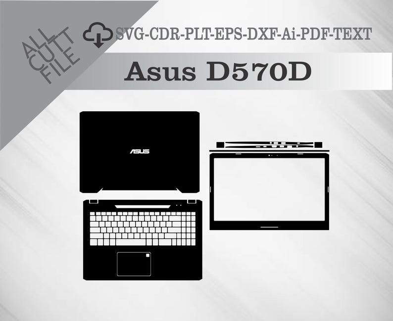 Asus D570D Skin Vector Templete File Skin Die Cut Layout - Etsy