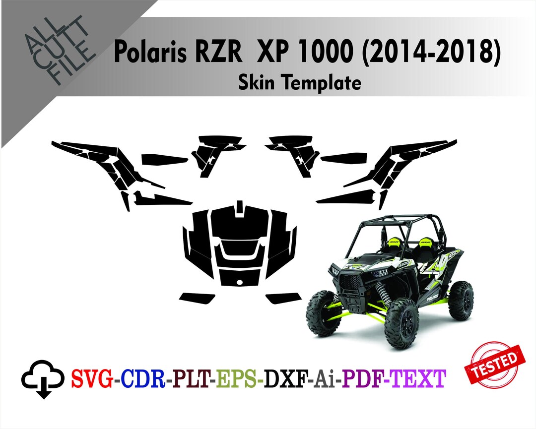 Polaris RZR XP 1000 (2014-2018) Skin Vector Templete File Skin Die Cut ...