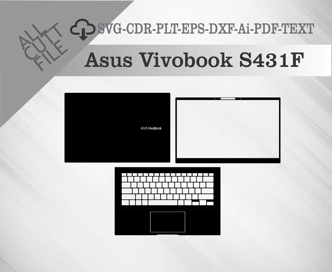 Asus Vivobook S431F Skin Vector Templete File Skin Die Cut Layout - Etsy