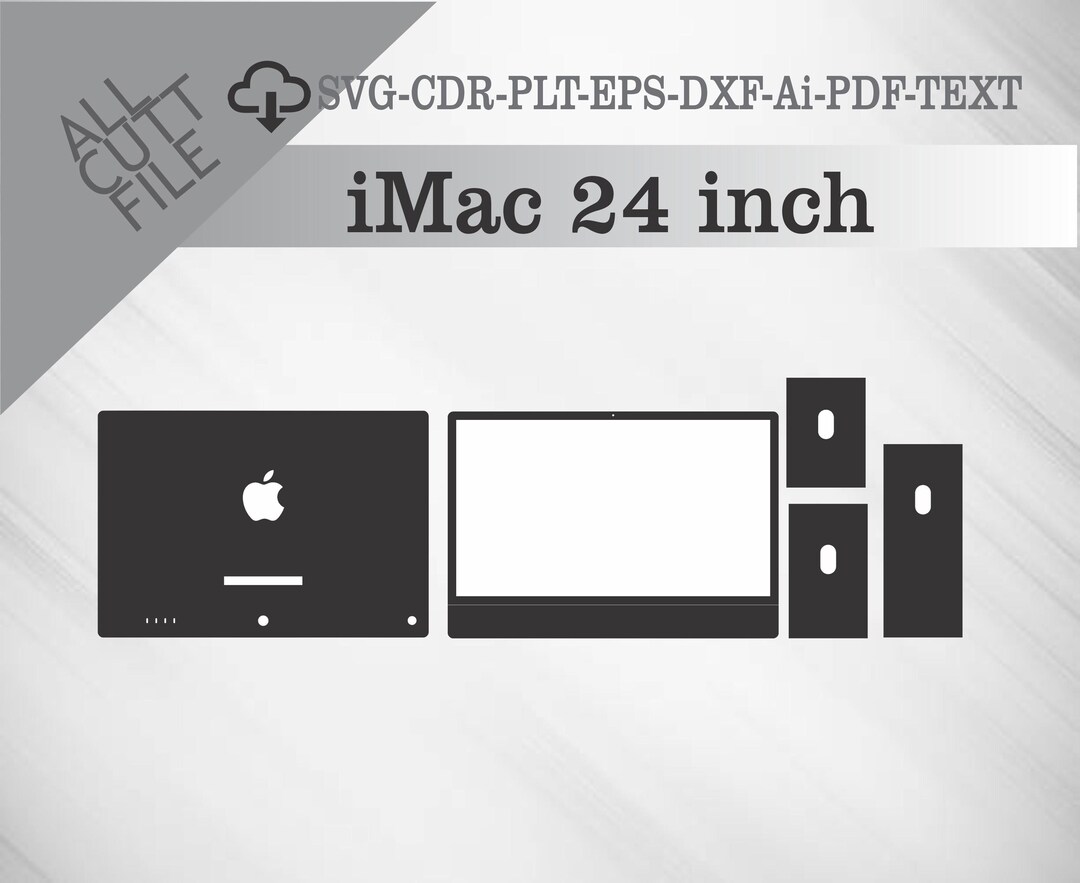 Imac 24 Inch Skin Vector Templete File Skin Die Cut Layout - Etsy